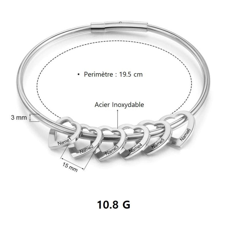 Jonc Coeurs à Graver | Comme des Aimants