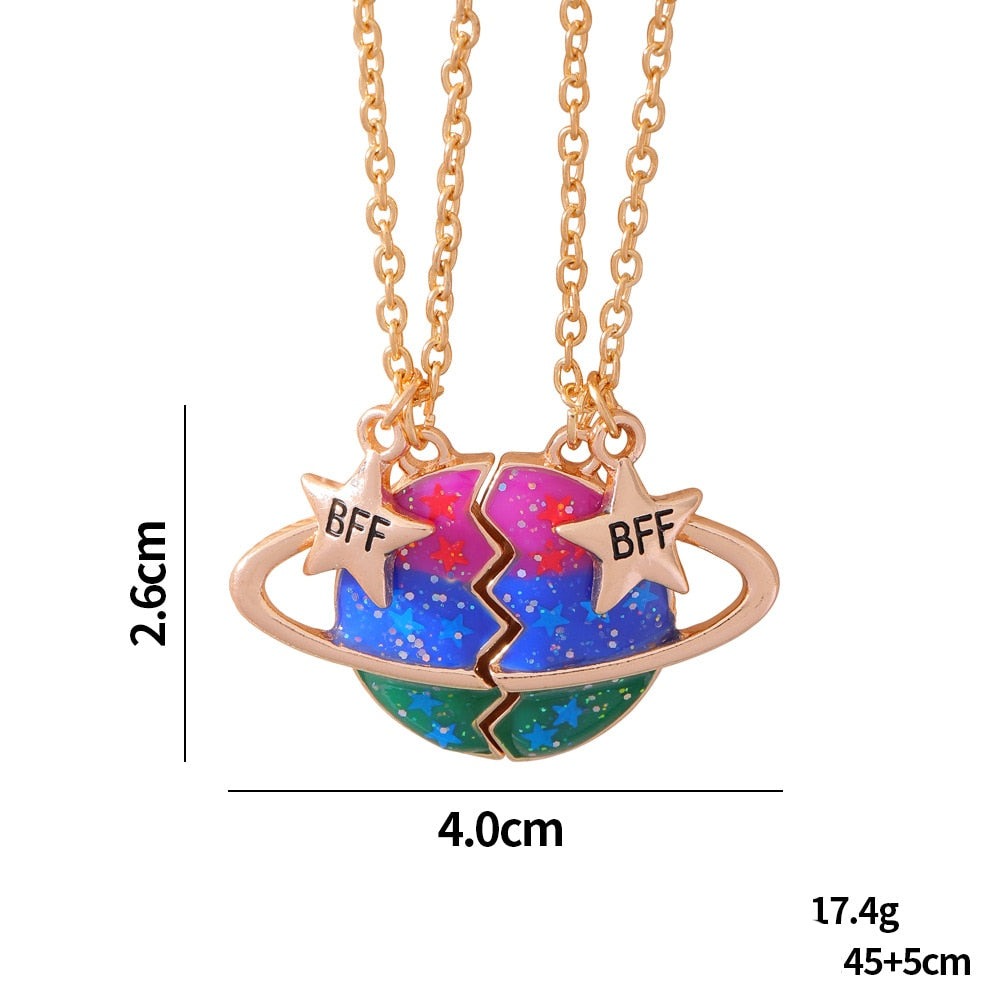 Collier Saturne Multicolore | Comme des Aimants