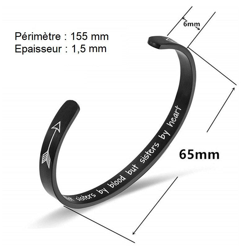 Bracelet Jonc Soeur de Coeur | Comme des Aimants