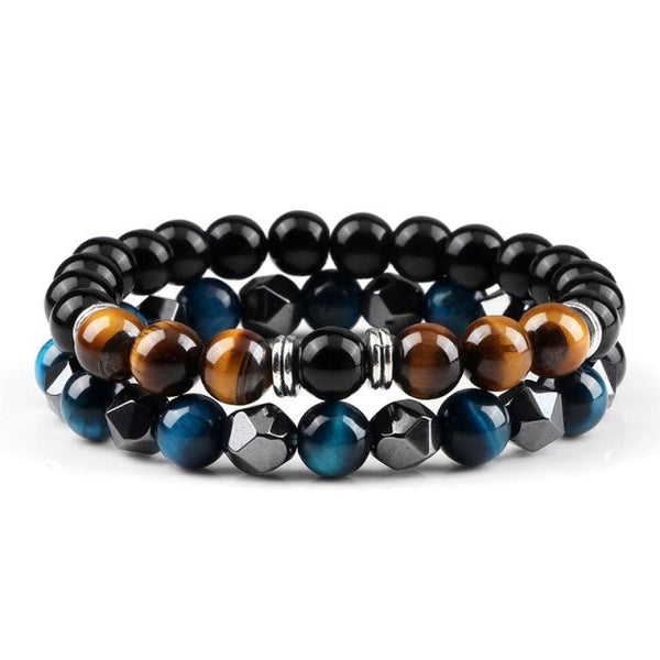 Bracelet Pierre Noire Brillante | Comme des Aimants