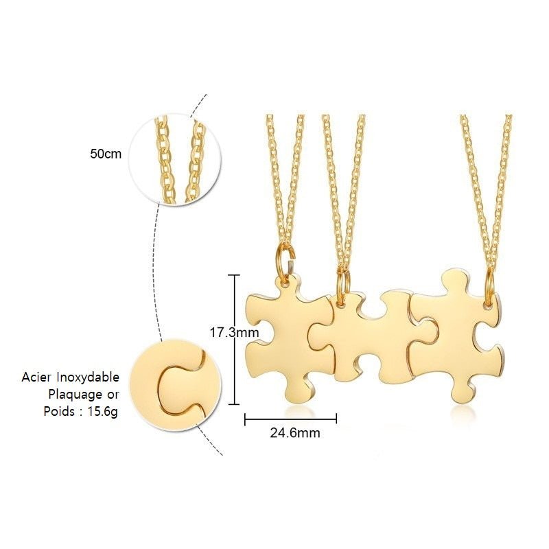 Collier Puzzle Personnalisé | Comme des Aimants